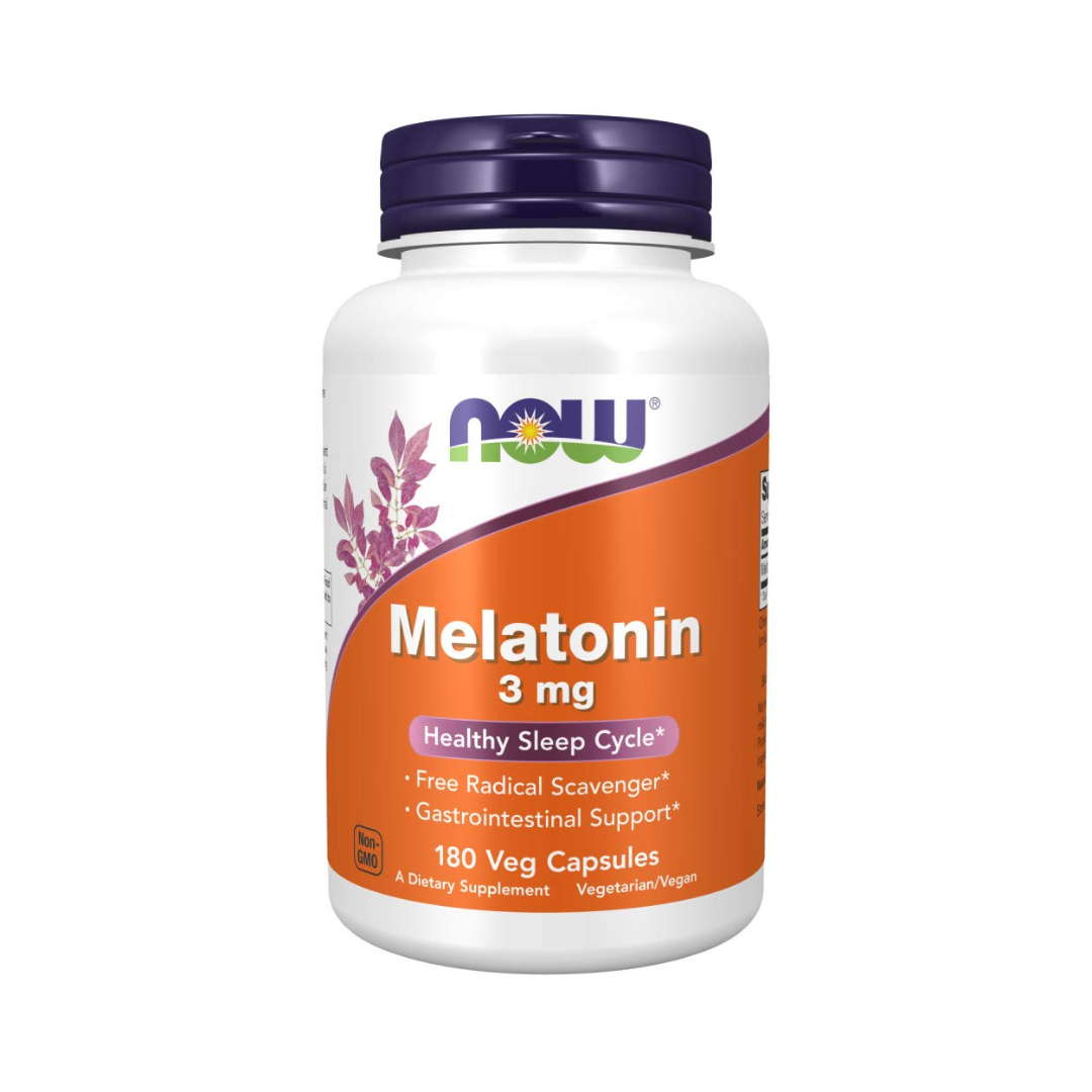 NOW Melatonin 3mg 180 Veg Capsules Unflavoured– Protein Nation